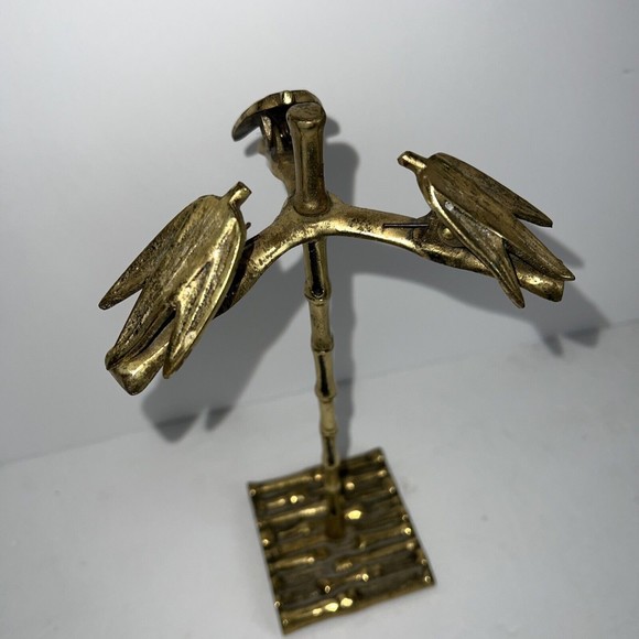 Art | Vintage Brass Bamboo Memo Holder Victorian Style Stand Desk Decor ...